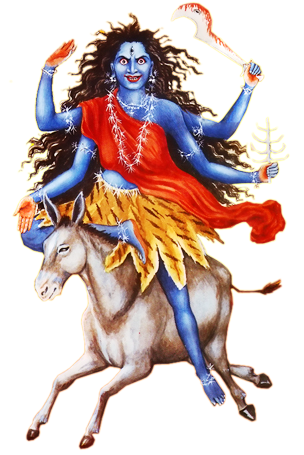 Goddess Kalratri Devi, Seventh Day Navratri Devi Puja, Mantra, Colors ...